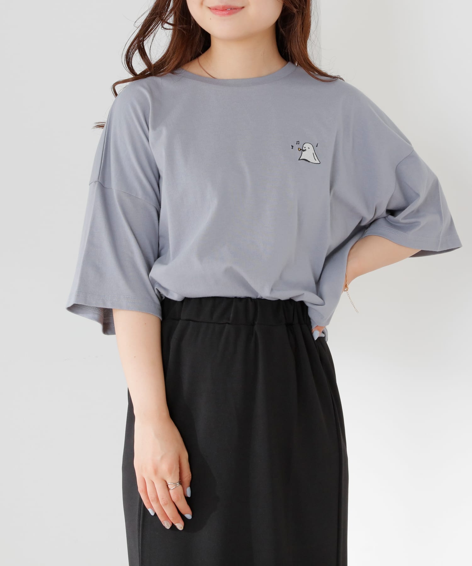 オバケ刺繍Tee | NICE CLAUP / OLIVE des OLIVE OUTLET(ナイスクラップ / オリーブ デ オリーブ ...