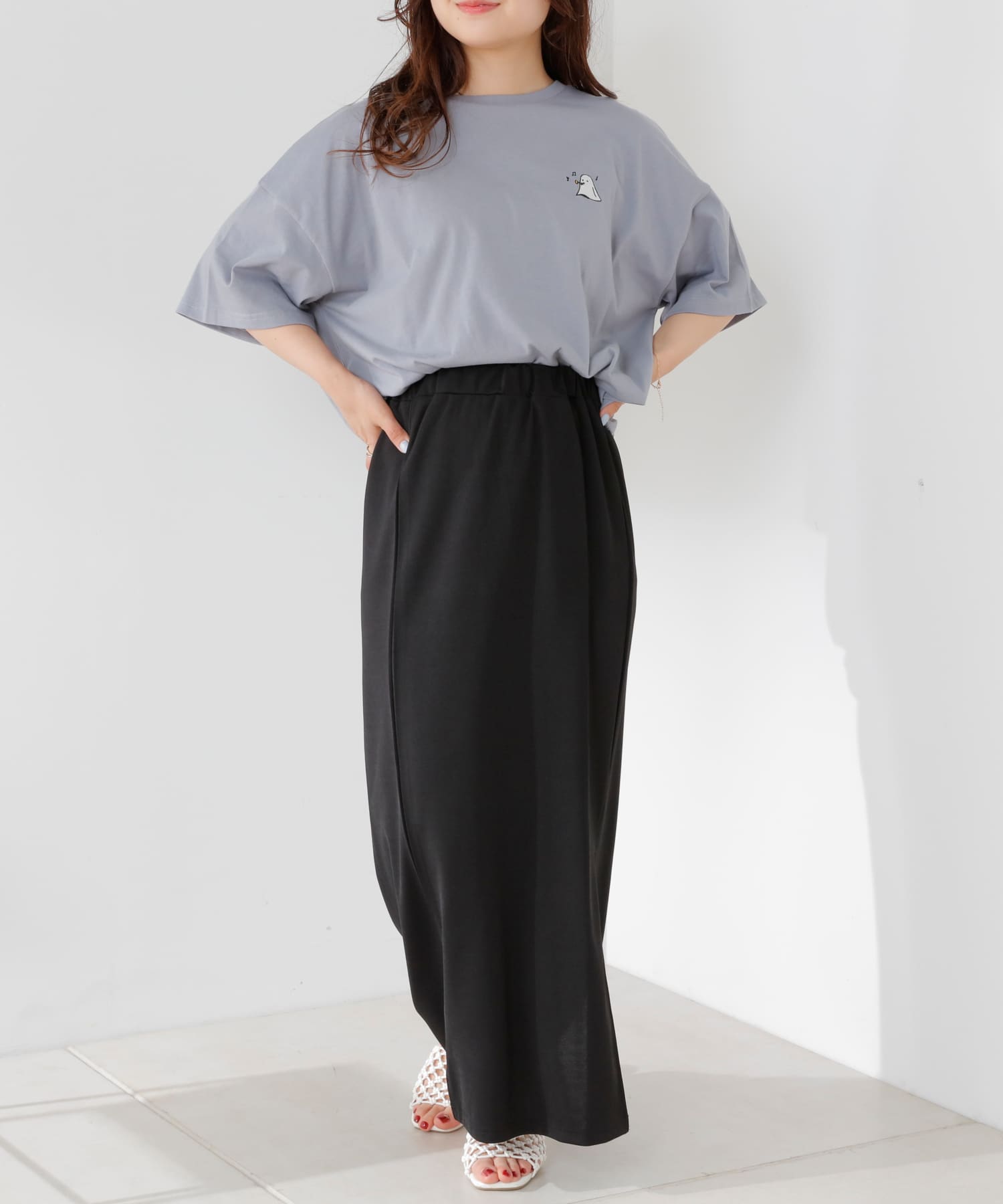 オバケ刺繍Tee | NICE CLAUP / OLIVE des OLIVE OUTLET(ナイスクラップ / オリーブ デ オリーブ ...