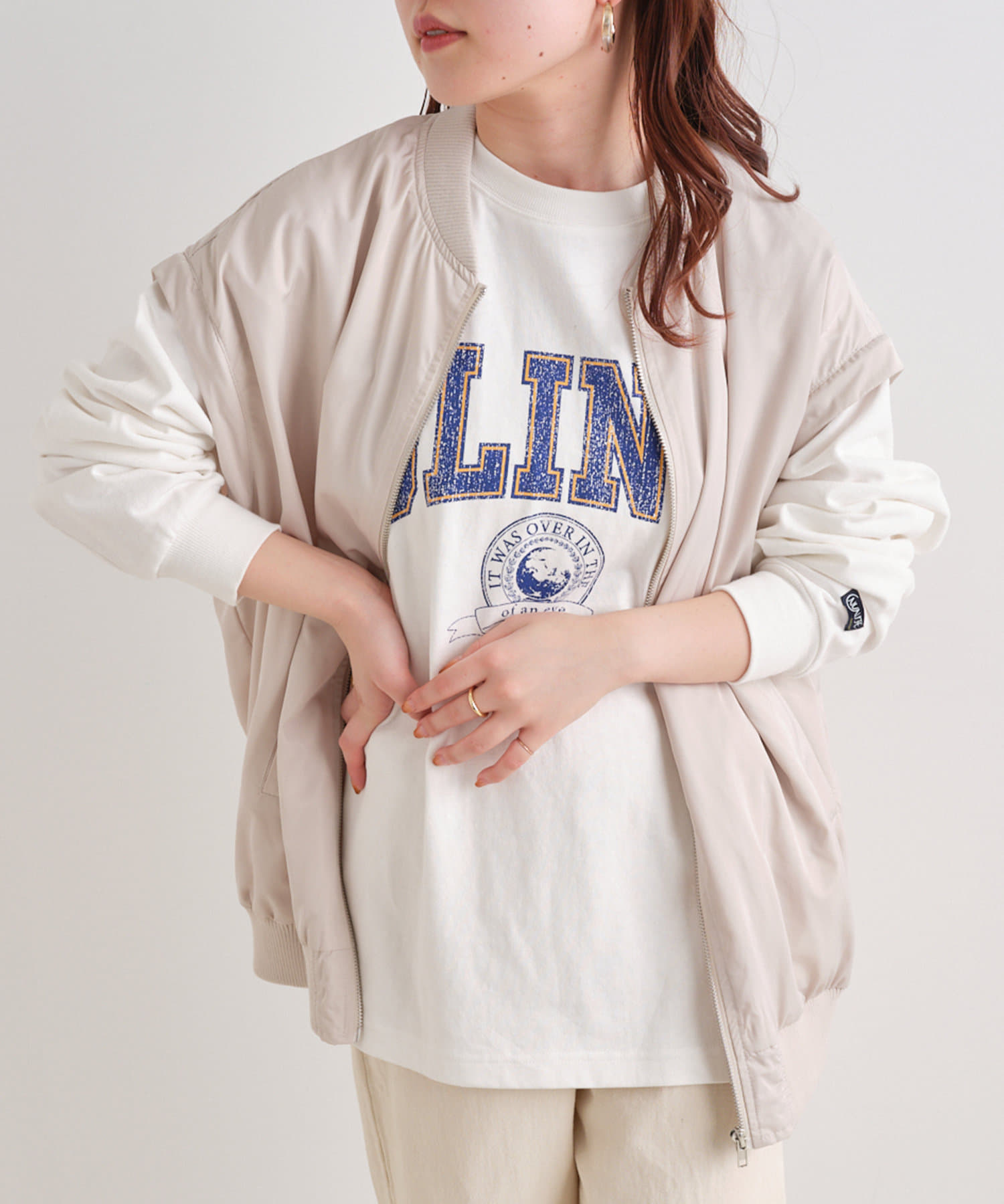 【NUNIFE】カレッジSWETEE | NICE CLAUP / OLIVE des OLIVE OUTLET(ナイスクラップ / オリーブ ...