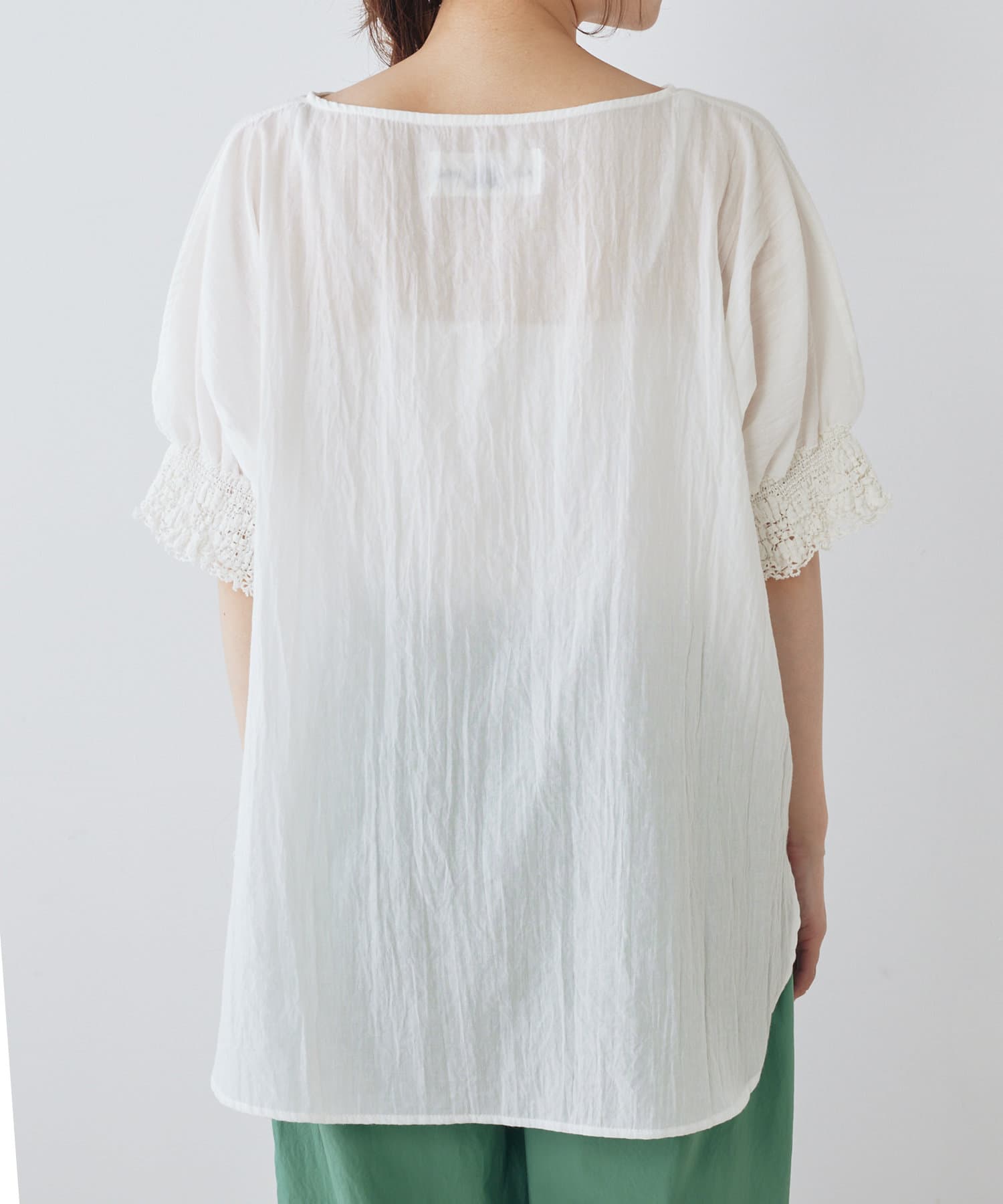 袖レースシャーリングチュニック | PUAL CE CIN(ピュアルセシン)レディース | PAL CLOSET(パルクローゼット) - パル ...