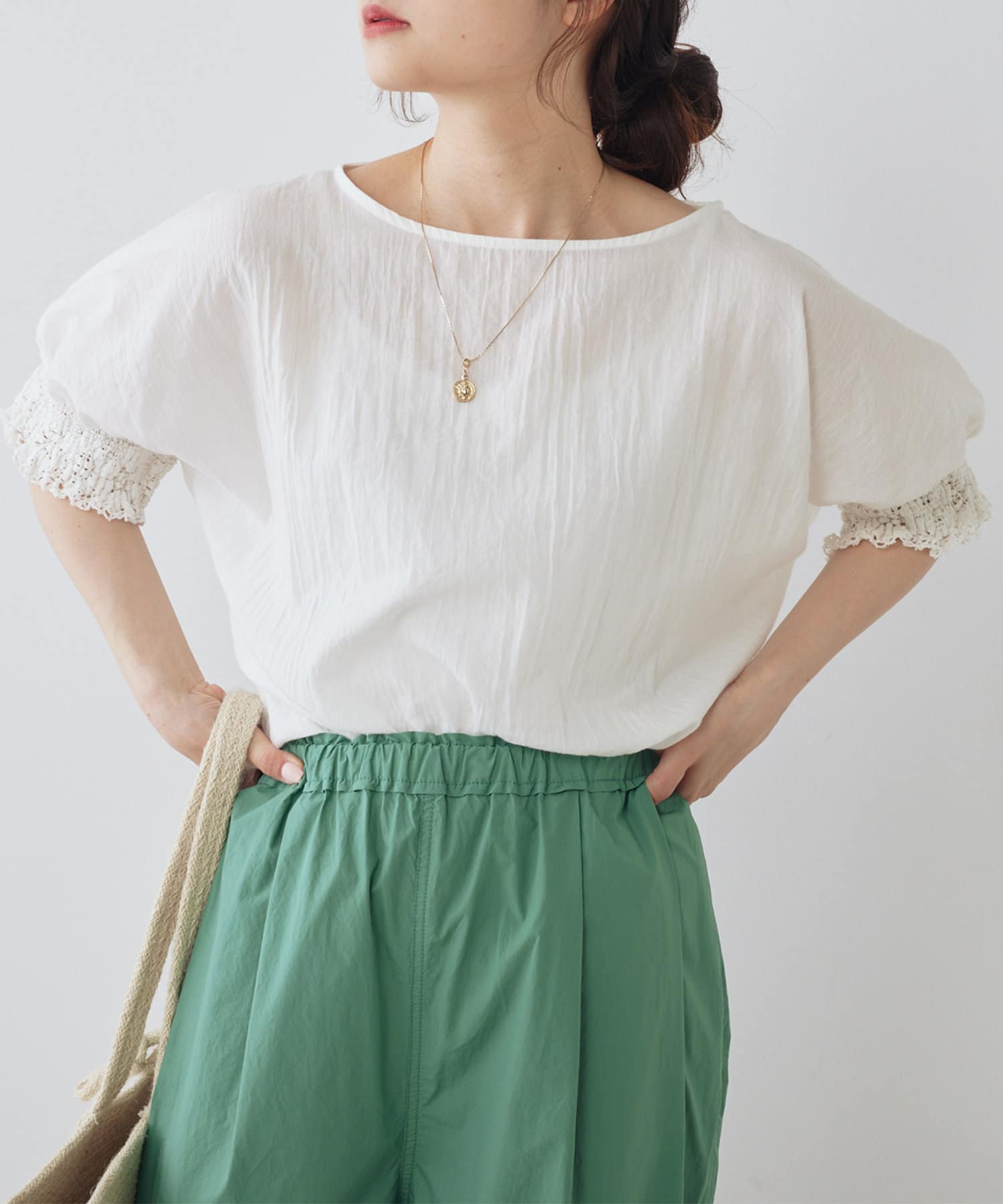 袖レースシャーリングチュニック | PUAL CE CIN(ピュアルセシン)レディース | PAL CLOSET(パルクローゼット) - パル ...