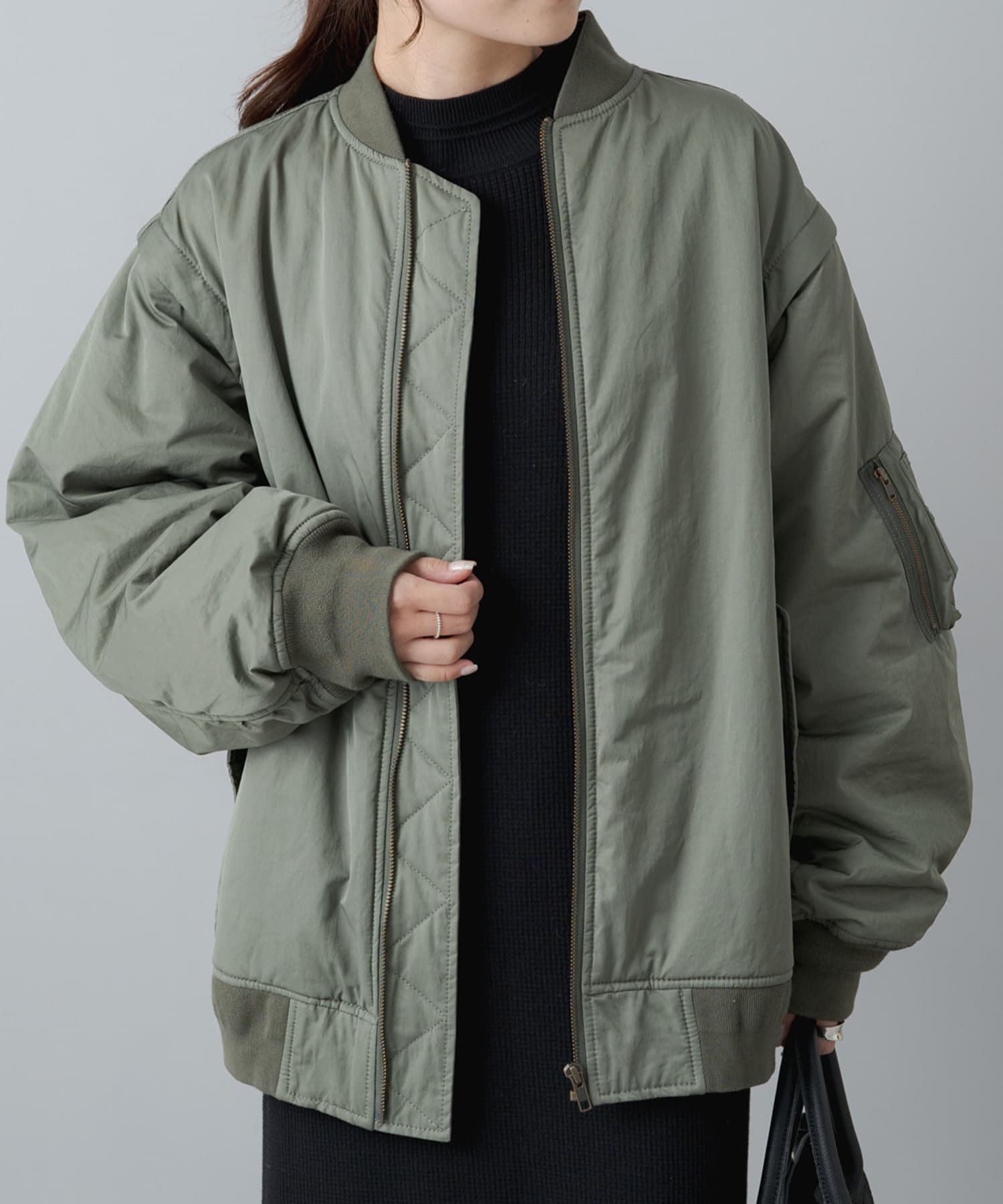 【WEB限定】2WAY MA-1ジャケット | PUAL CE CIN(ピュアルセシン)レディース | PAL CLOSET(パルクローゼット) - パルグループ公式ファッション通販サイト