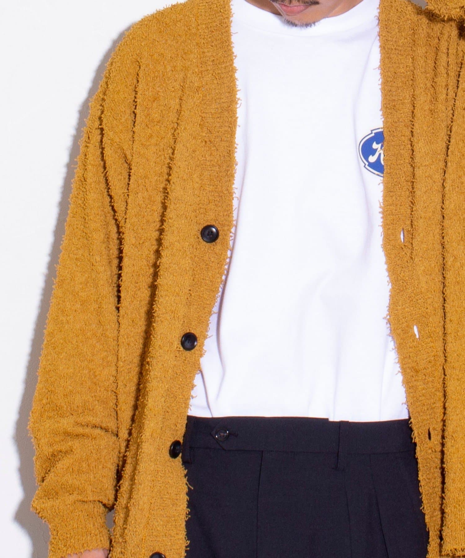 【GLOSTER】ルーズシルエット 異素材 ツイストブークレ ニットカーディガン | FREDY & GLOSTER(フレディ アンド ...