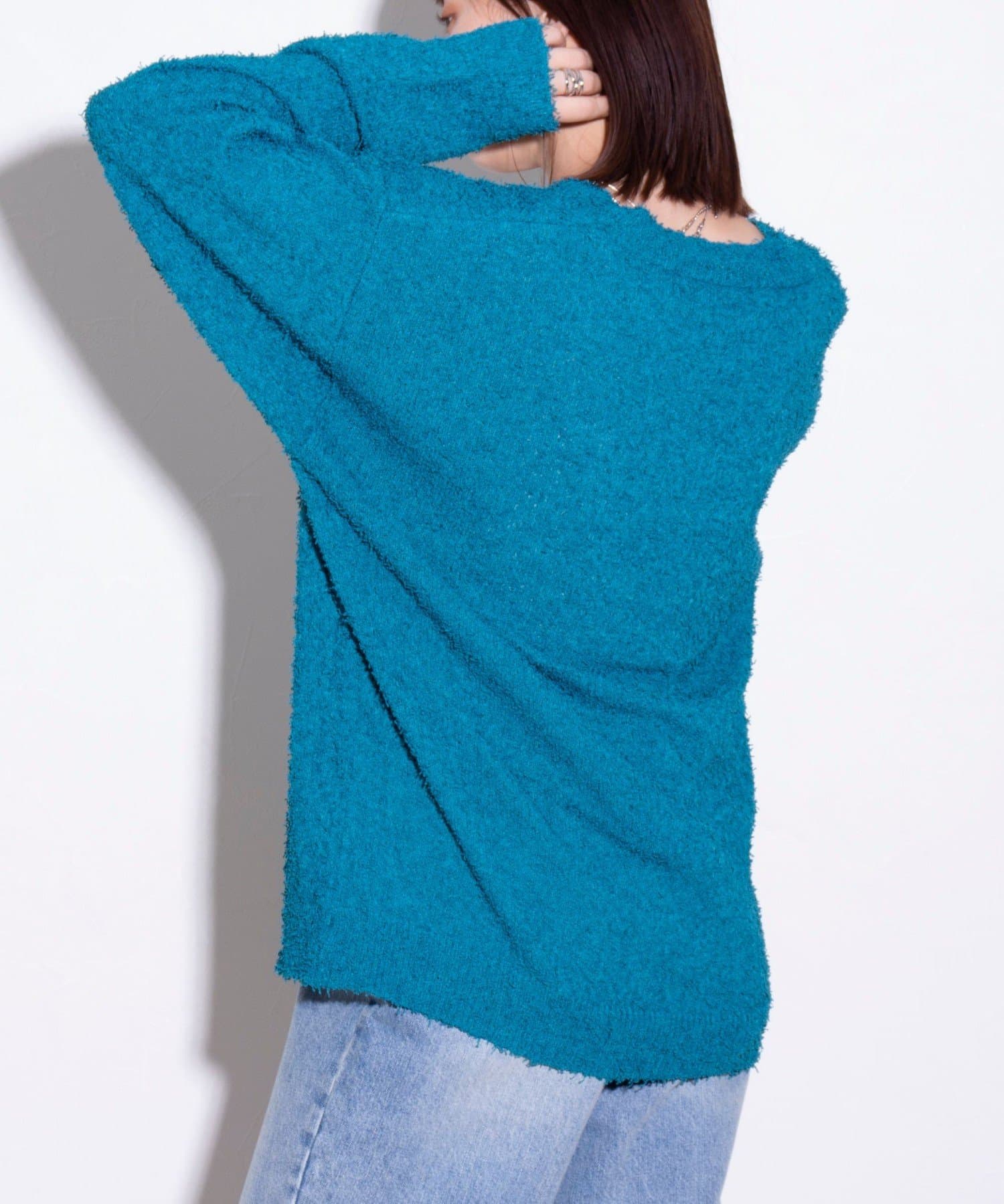 【GLOSTER】ルーズシルエット 異素材 ツイストブークレ ニットカーディガン | FREDY & GLOSTER(フレディ アンド ...