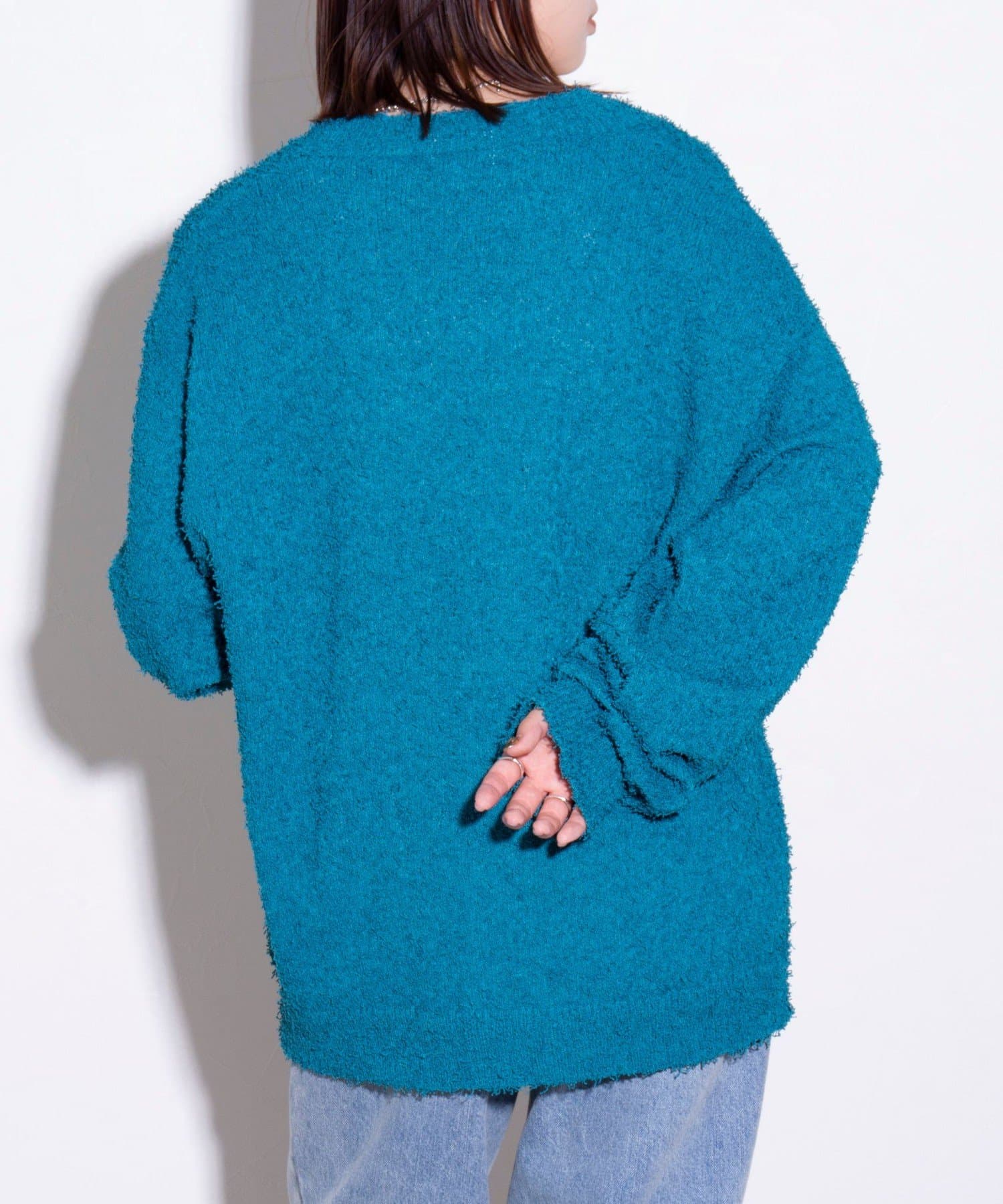 【GLOSTER】ルーズシルエット 異素材 ツイストブークレ ニットカーディガン | FREDY & GLOSTER(フレディ アンド ...