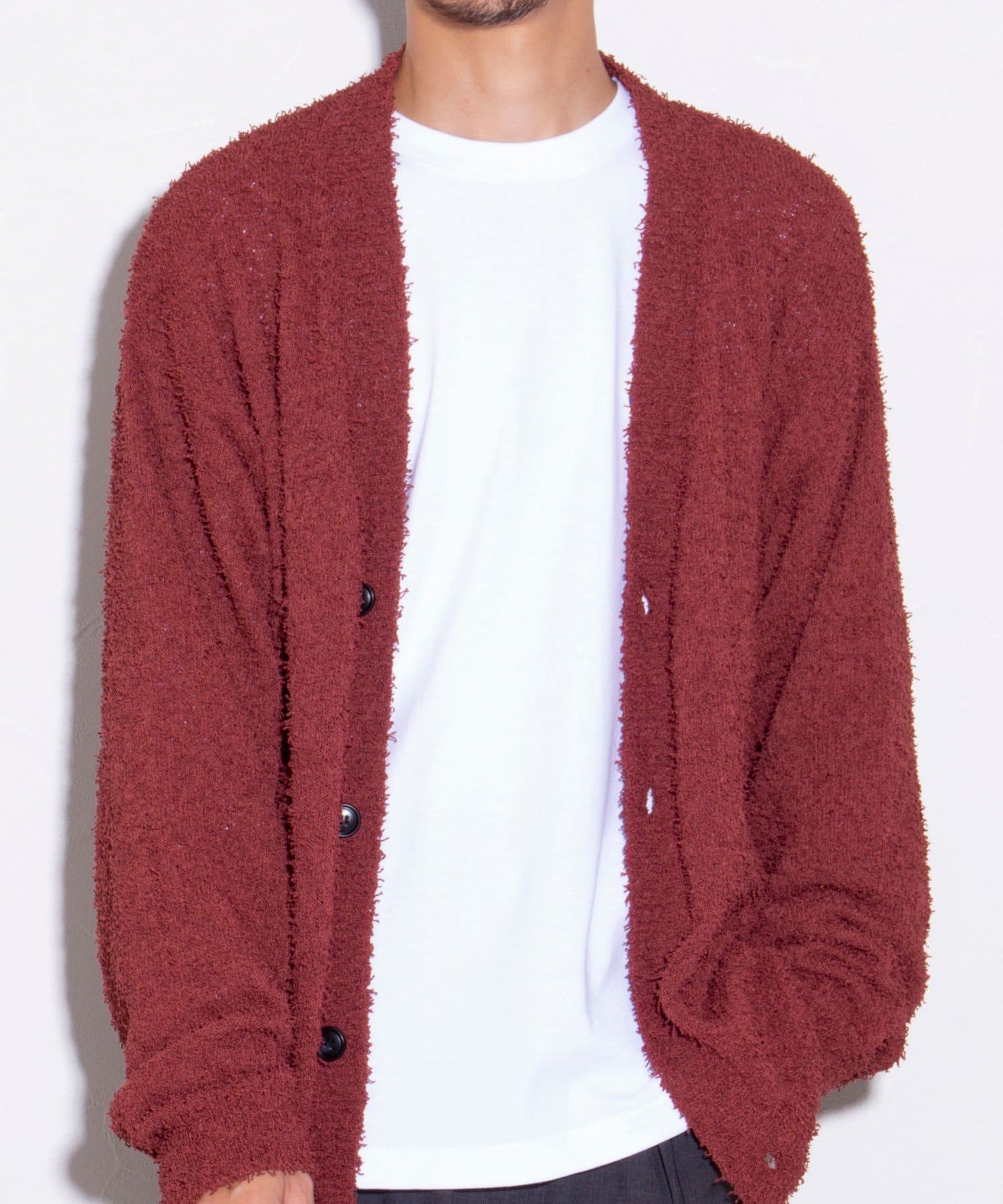 【GLOSTER】ルーズシルエット 異素材 ツイストブークレ ニットカーディガン | FREDY & GLOSTER(フレディ アンド ...