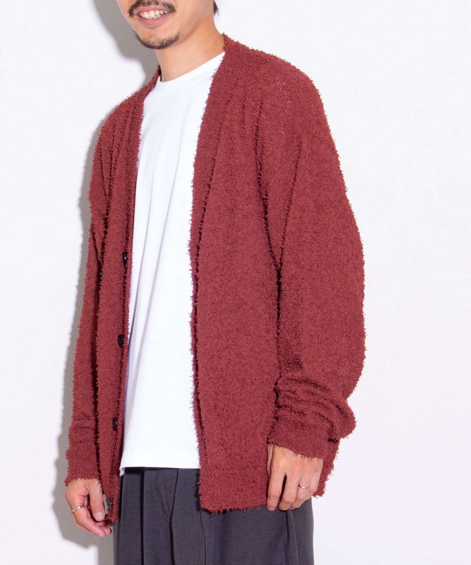 【GLOSTER】ルーズシルエット 異素材 ツイストブークレ ニットカーディガン | FREDY & GLOSTER(フレディ アンド ...