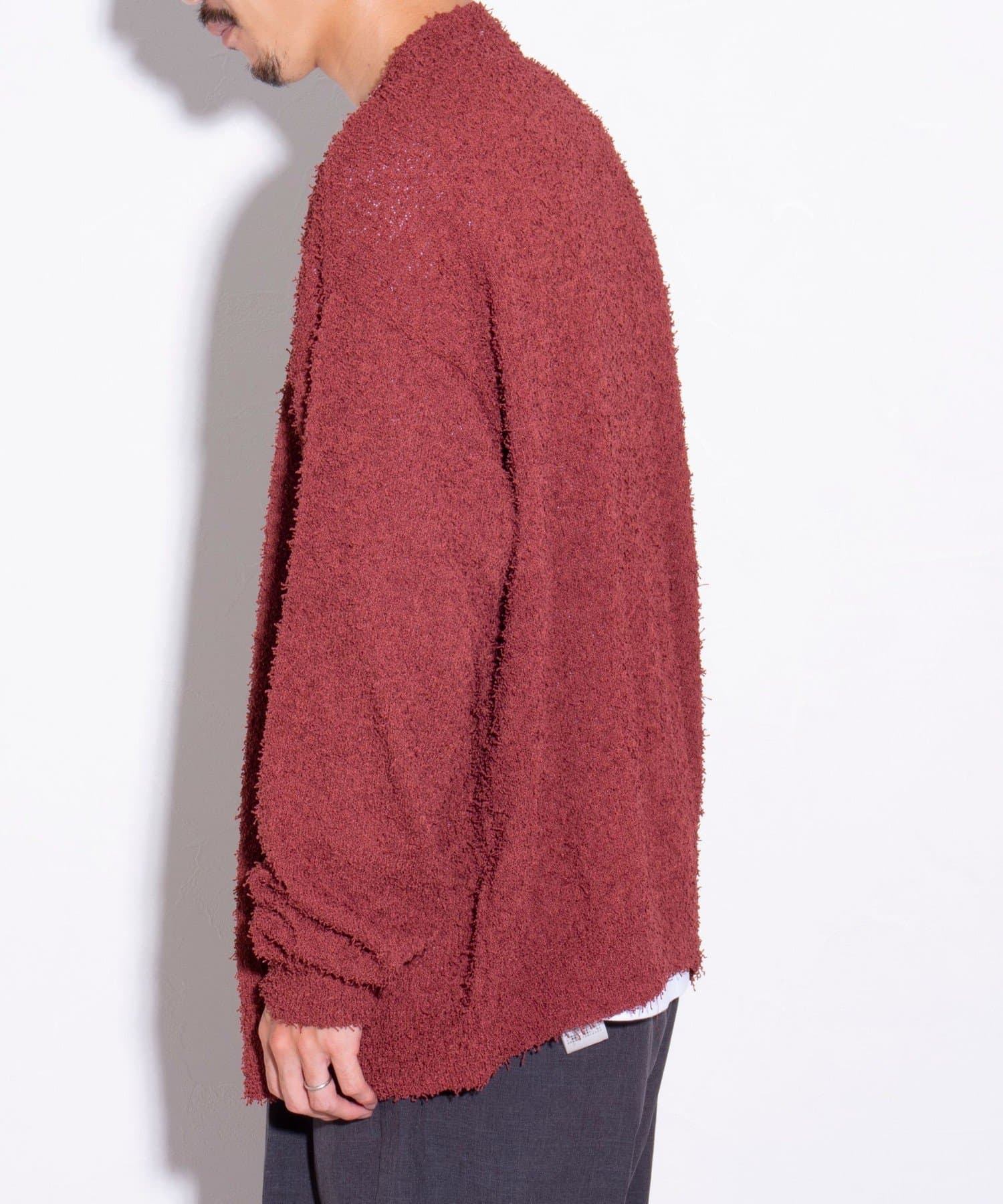 【GLOSTER】ルーズシルエット 異素材 ツイストブークレ ニットカーディガン | FREDY & GLOSTER(フレディ アンド ...