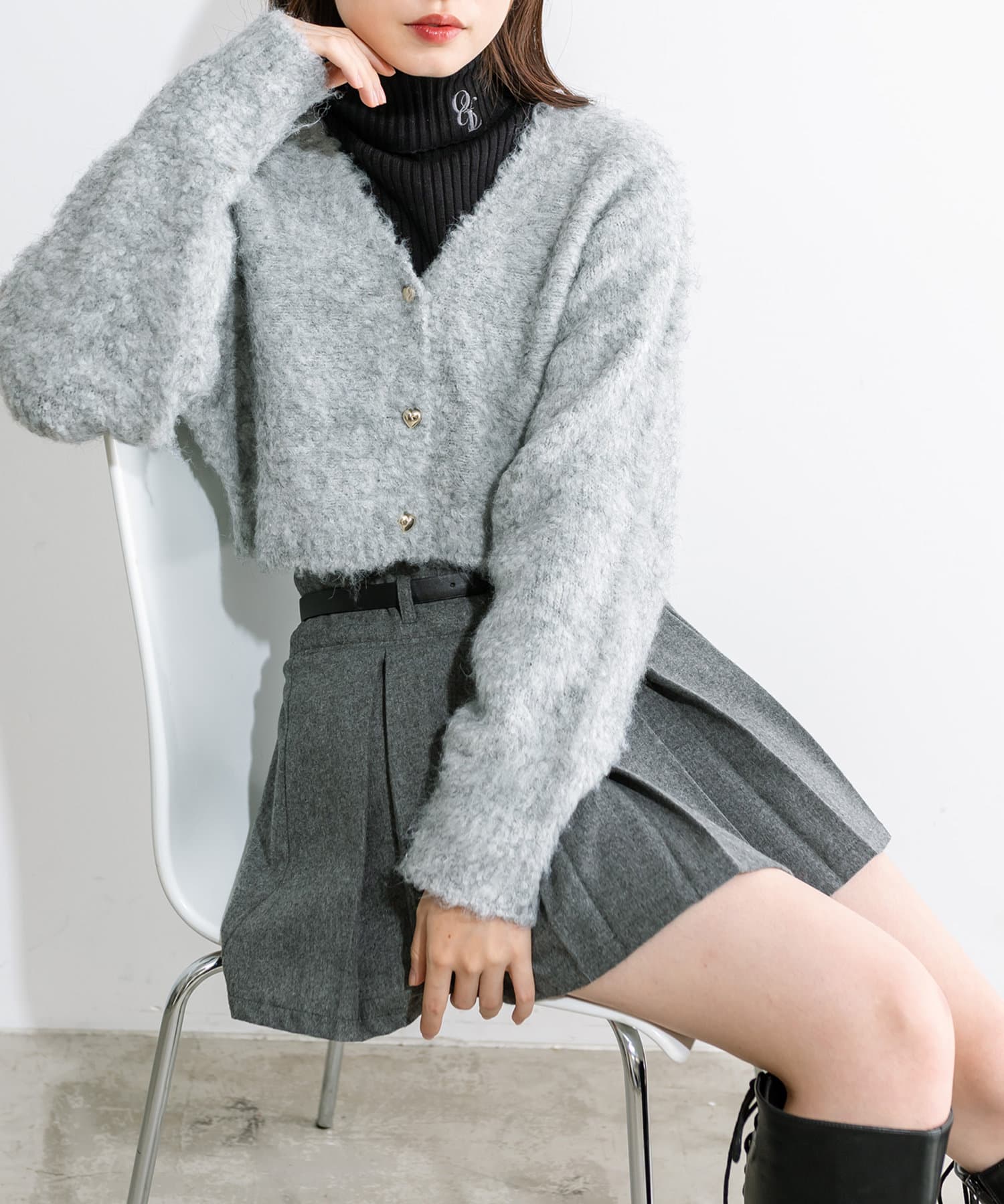 ハートボタンドルマンカーディガン | OLIVE des OLIVE(オリーブ デ オリーブ)レディース | PAL CLOSET(パル ...