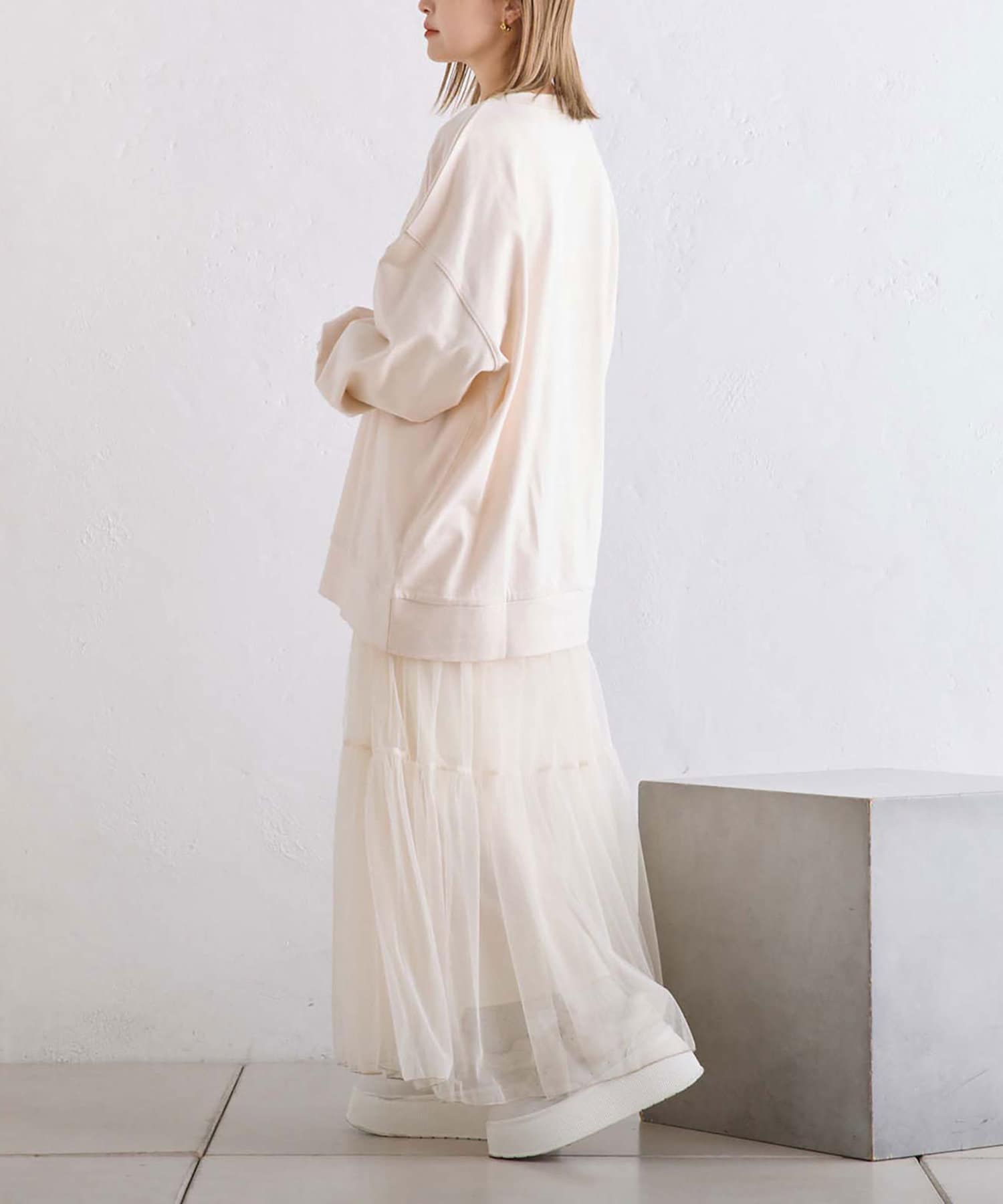 【one after another】ワンポイント刺繍ビッグロンT | NICE CLAUP / OLIVE des OLIVE OUTLET ...