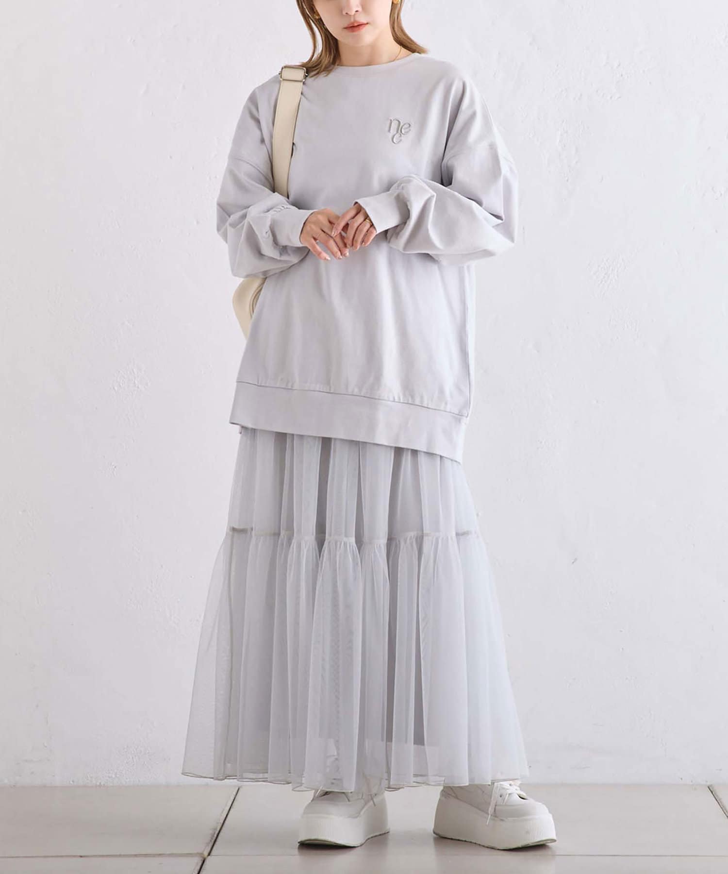 【one after another】ワンポイント刺繍ビッグロンT | NICE CLAUP / OLIVE des OLIVE OUTLET ...