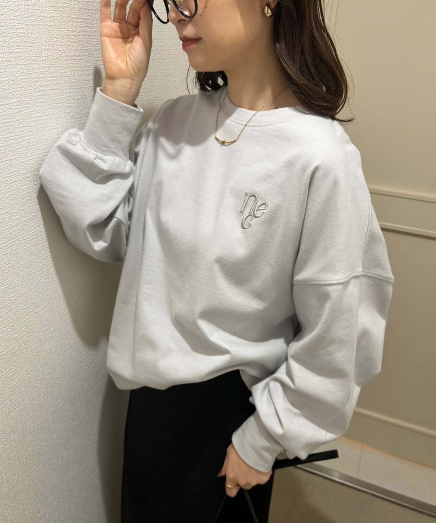 【one after another】ワンポイント刺繍ビッグロンT | NICE CLAUP / OLIVE des OLIVE OUTLET ...