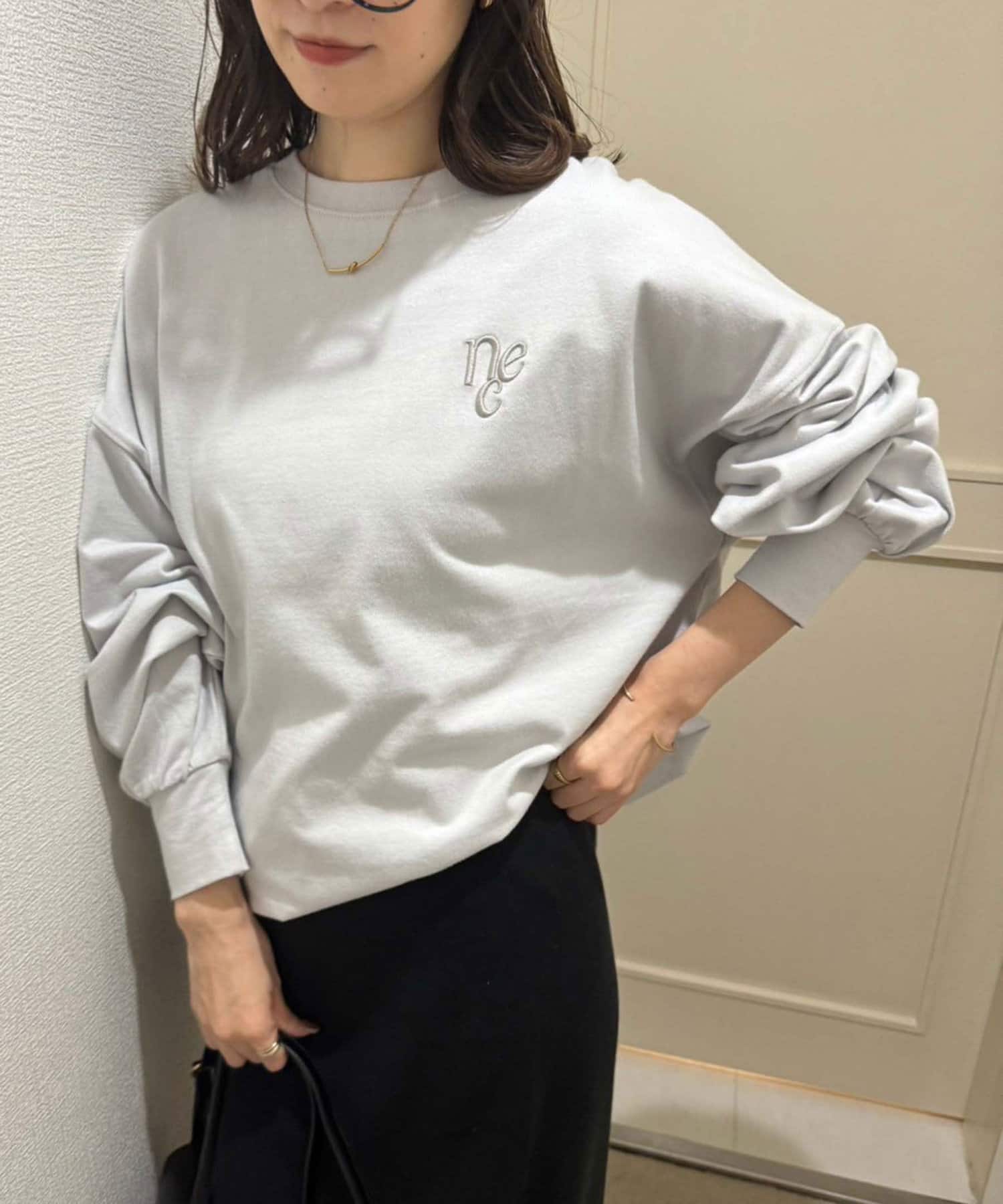 【one after another】ワンポイント刺繍ビッグロンT | NICE CLAUP / OLIVE des OLIVE OUTLET ...