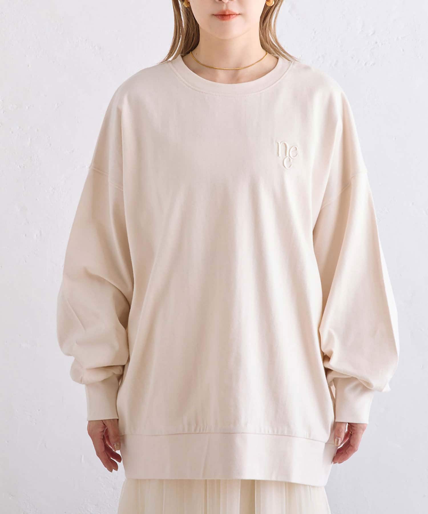 【one after another】ワンポイント刺繍ビッグロンT | NICE CLAUP / OLIVE des OLIVE OUTLET ...