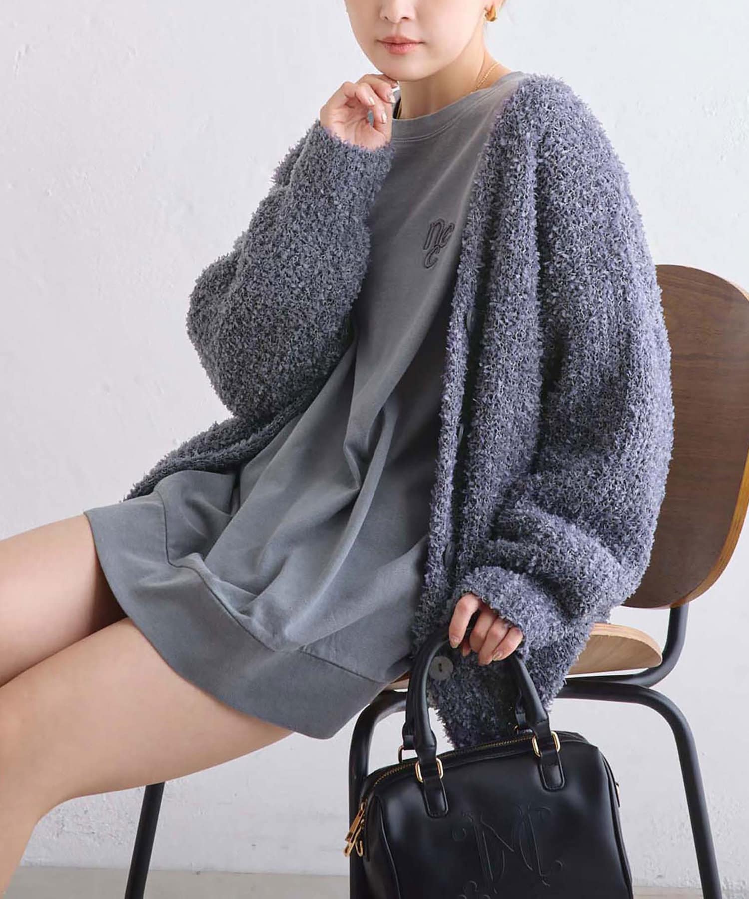 【one after another】ワンポイント刺繍ビッグロンT | NICE CLAUP / OLIVE des OLIVE OUTLET ...