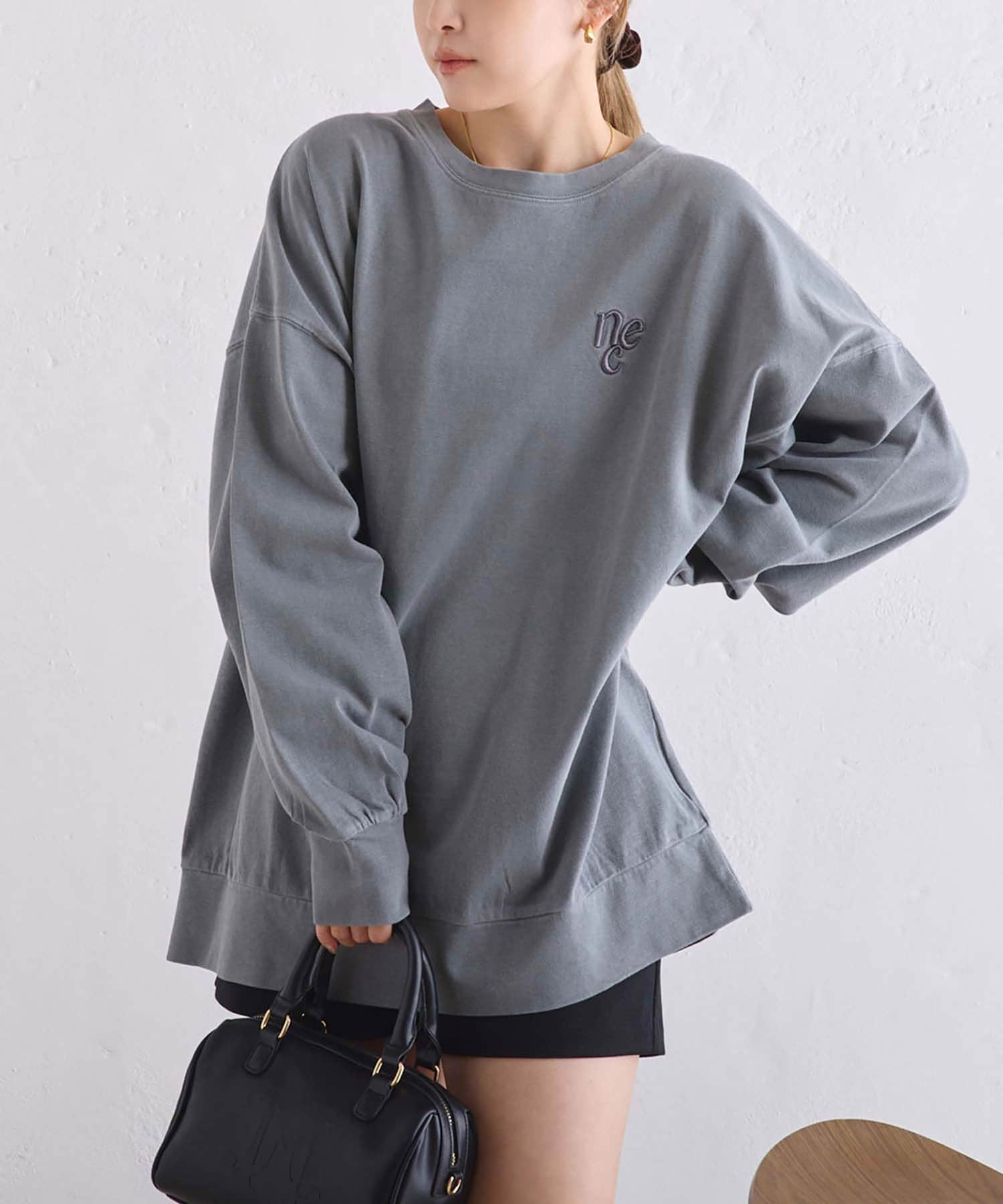 【one after another】ワンポイント刺繍ビッグロンT | NICE CLAUP / OLIVE des OLIVE OUTLET ...