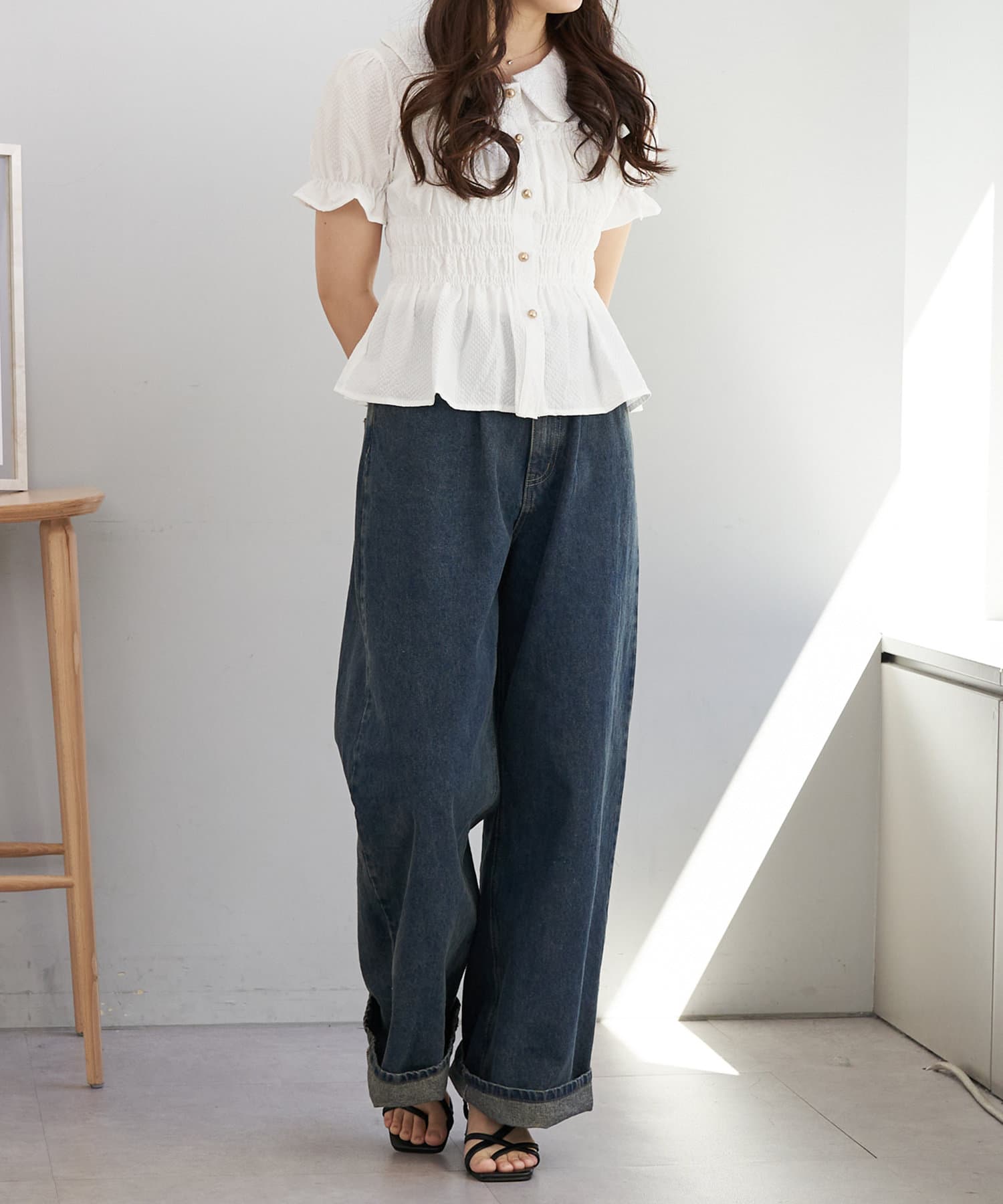 シャーリング衿付ブラウス | Remind me and forever(リマインドミーアンドフォーエバー)レディース | PAL ...