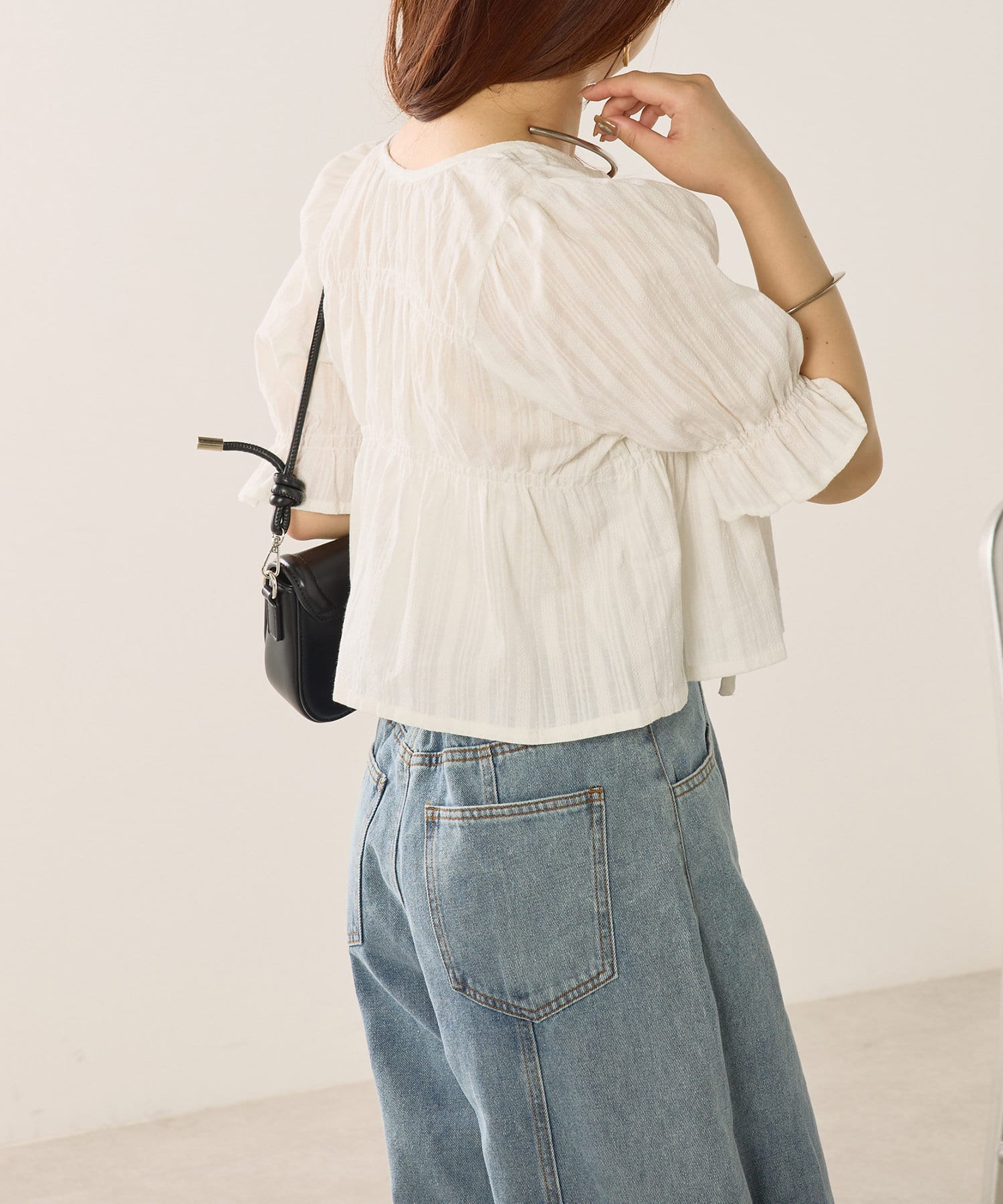 5分袖シャーリングブラウス | Remind me and forever(リマインドミーアンドフォーエバー)レディース | PAL ...