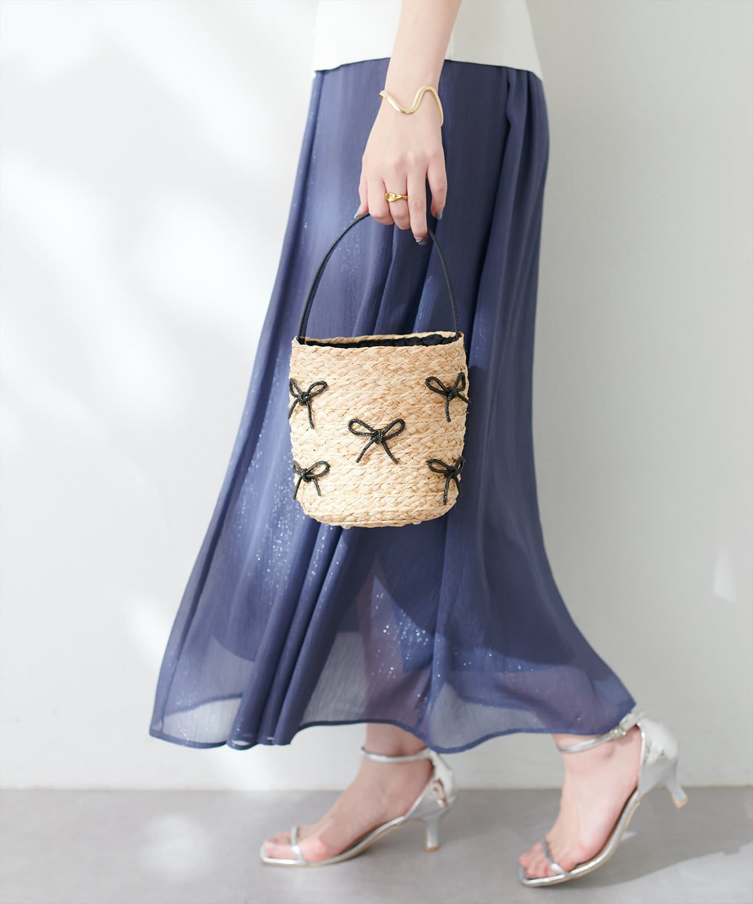 【パルクロ限定】リボンチャームラフィアバッグ | natural couture(ナチュラルクチュール)レディース | PAL CLOSET ...