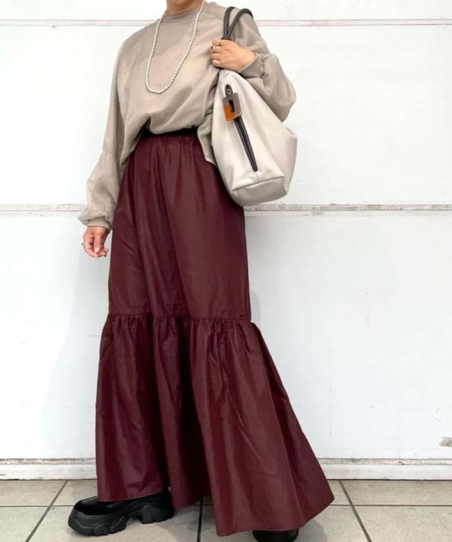 《500g未満/WEB限定カラーあり/A4サイズ対応》樹脂パーツワンハンドルバッグ | ear PAPILLONNER(イア パピヨネ ...