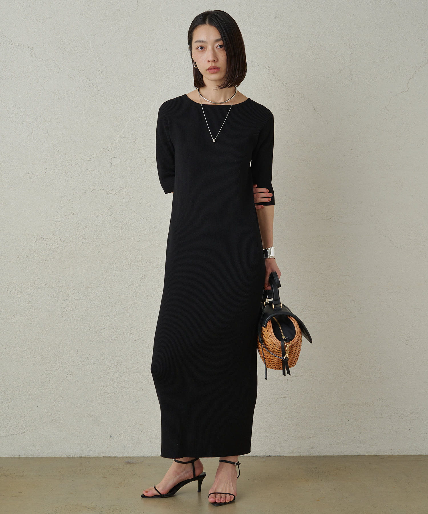 【Loungedress】ハイツイスト半袖リブニットワンピース | OUTLET(アウトレット)レディース | PAL CLOSET(パル ...