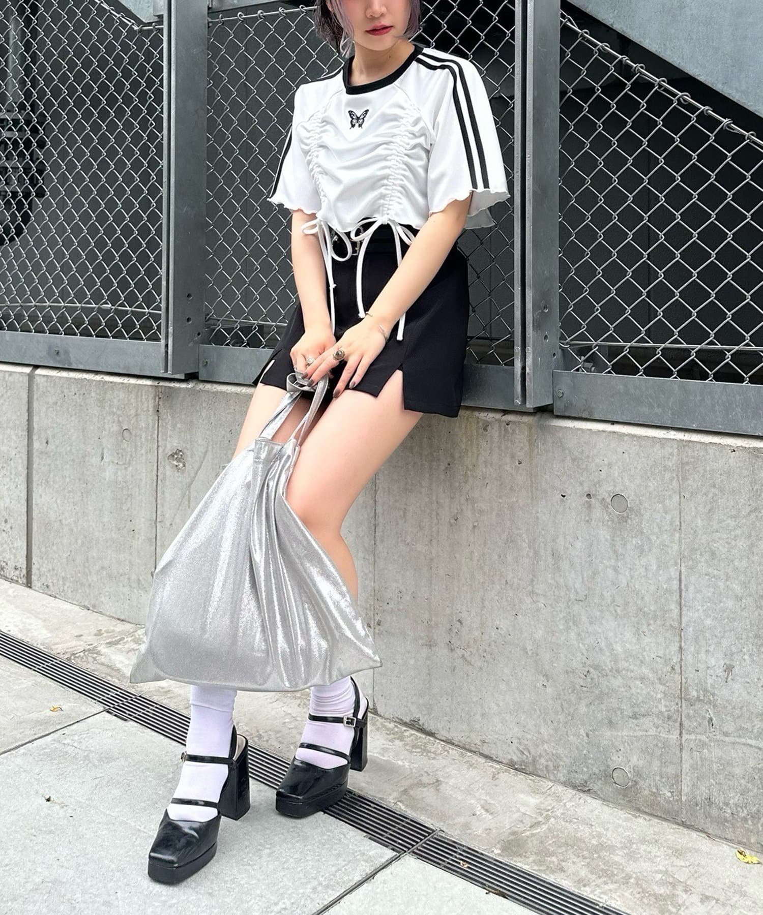 【Mavie..7】ライン刺繍入りドロストTシャツ | Remind me and forever(リマインドミーアンドフォーエバー ...