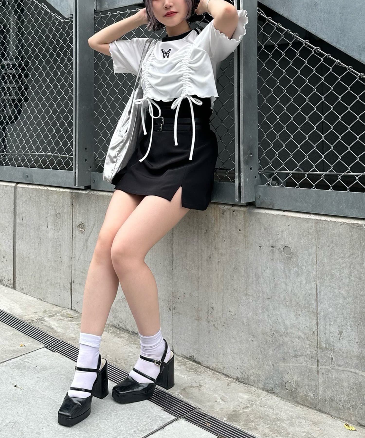 【Mavie..7】ライン刺繍入りドロストTシャツ | Remind me and forever(リマインドミーアンドフォーエバー ...