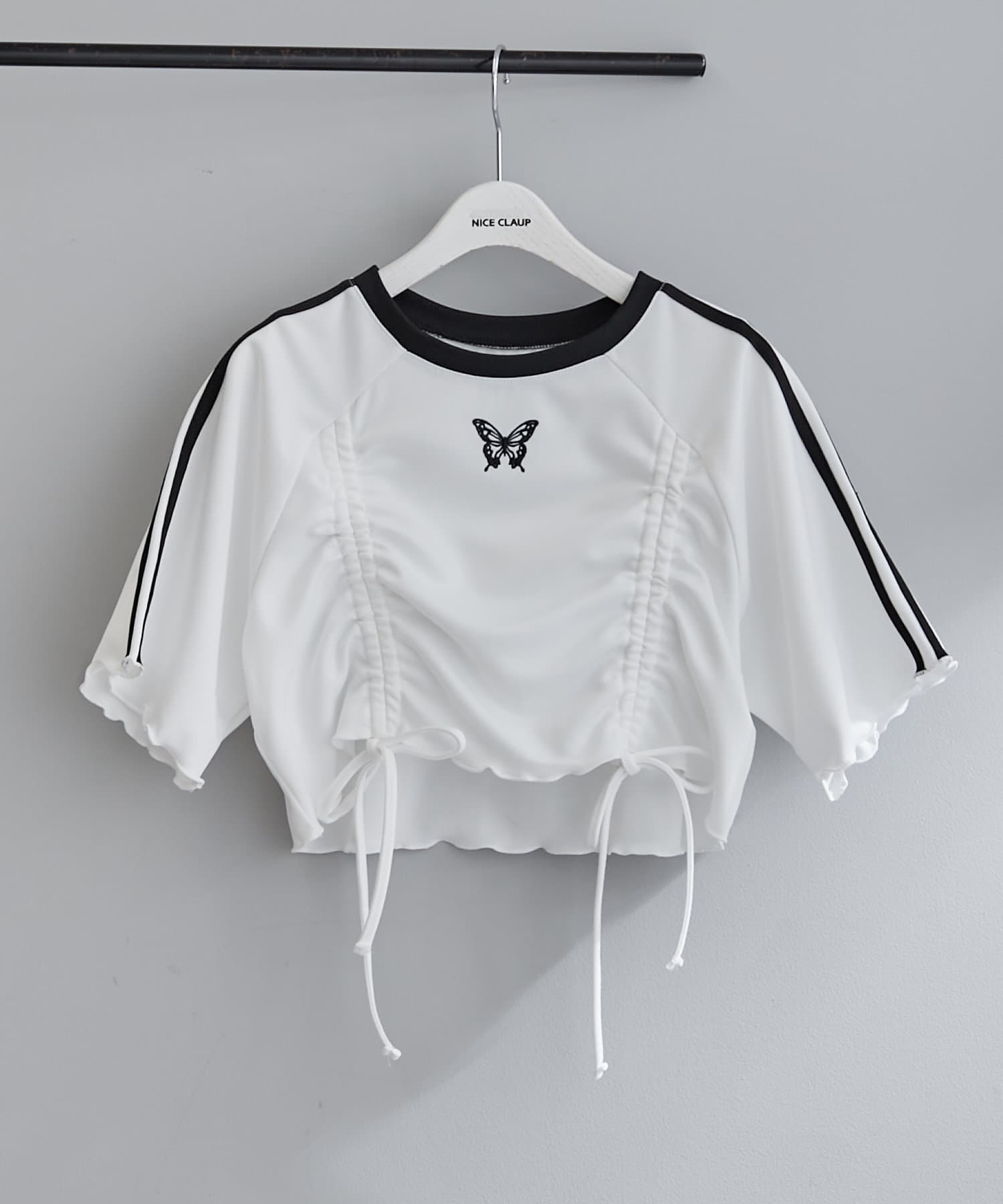 【Mavie..7】ライン刺繍入りドロストTシャツ | Remind me and forever(リマインドミーアンドフォーエバー ...