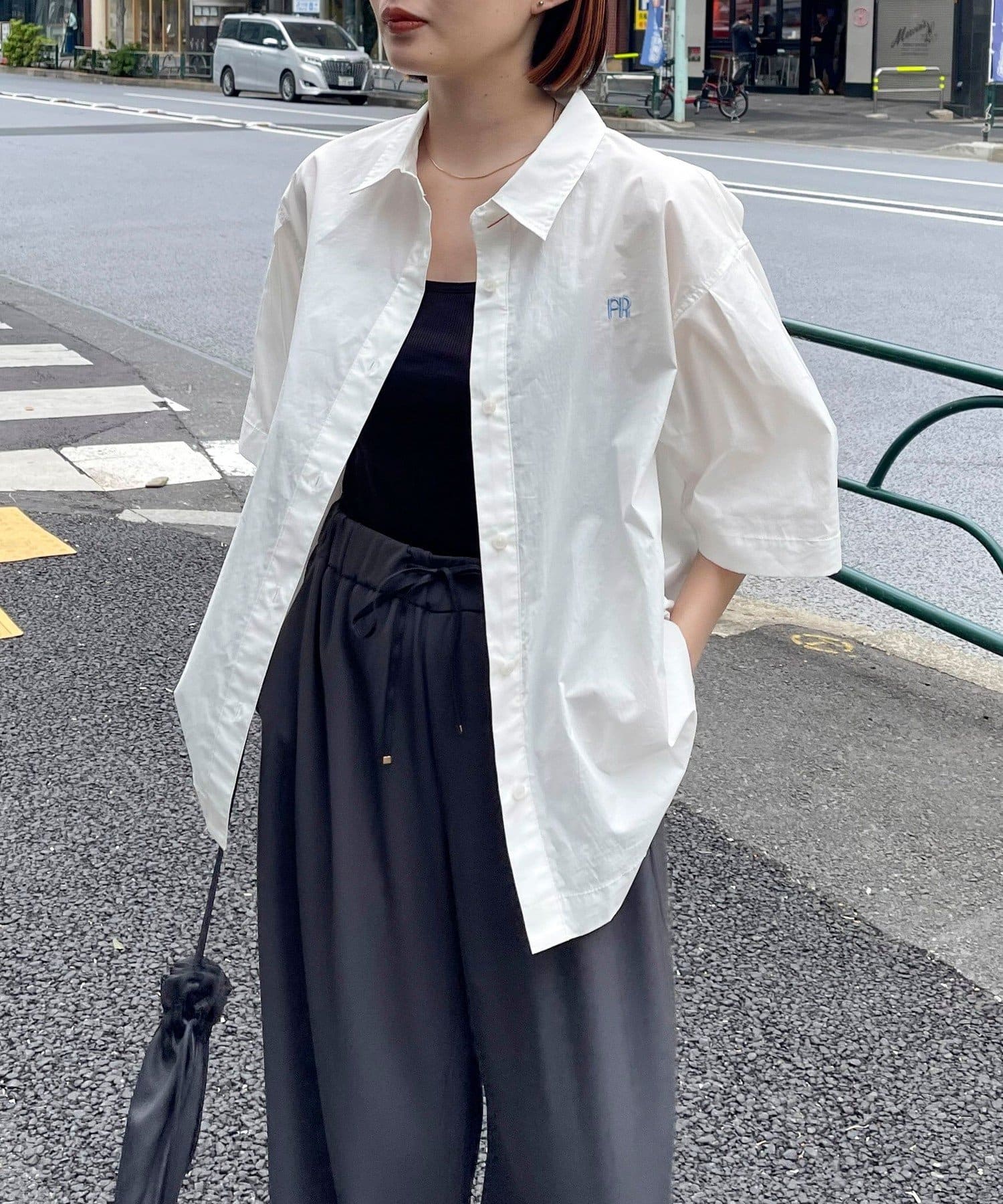 【インフルエンサー別注カラーあり】FR刺繍ハーフスリーブタックシャツ | FREDY & GLOSTER(フレディ アンド グロスター ...