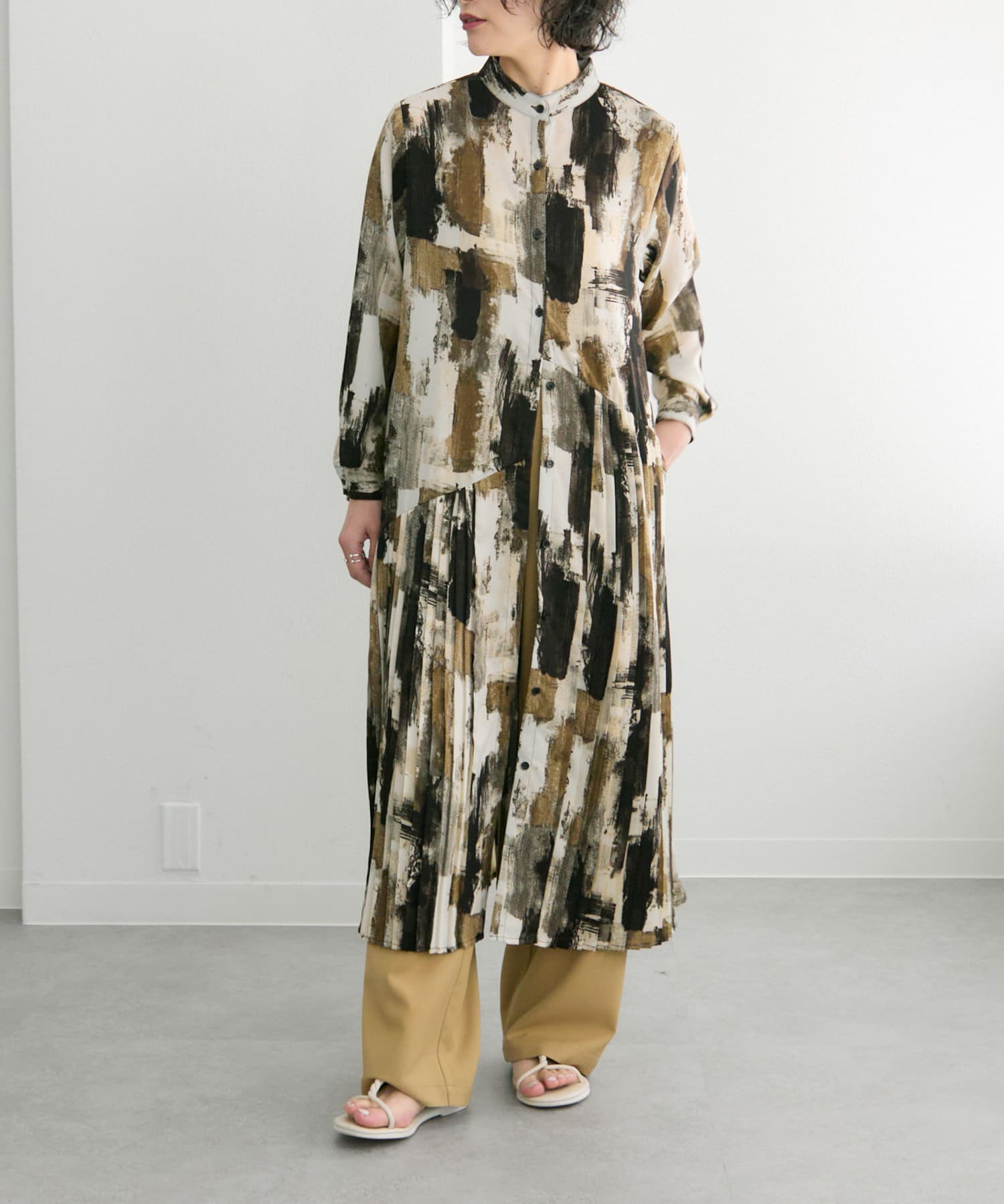 人気色追加＆新色登場！長袖斜めプリーツワンピース【SUM1 STYLE(スミ スタイル)】 | ear PAPILLONNER(イア パピヨネ)レディース | PAL CLOSET(パル ...