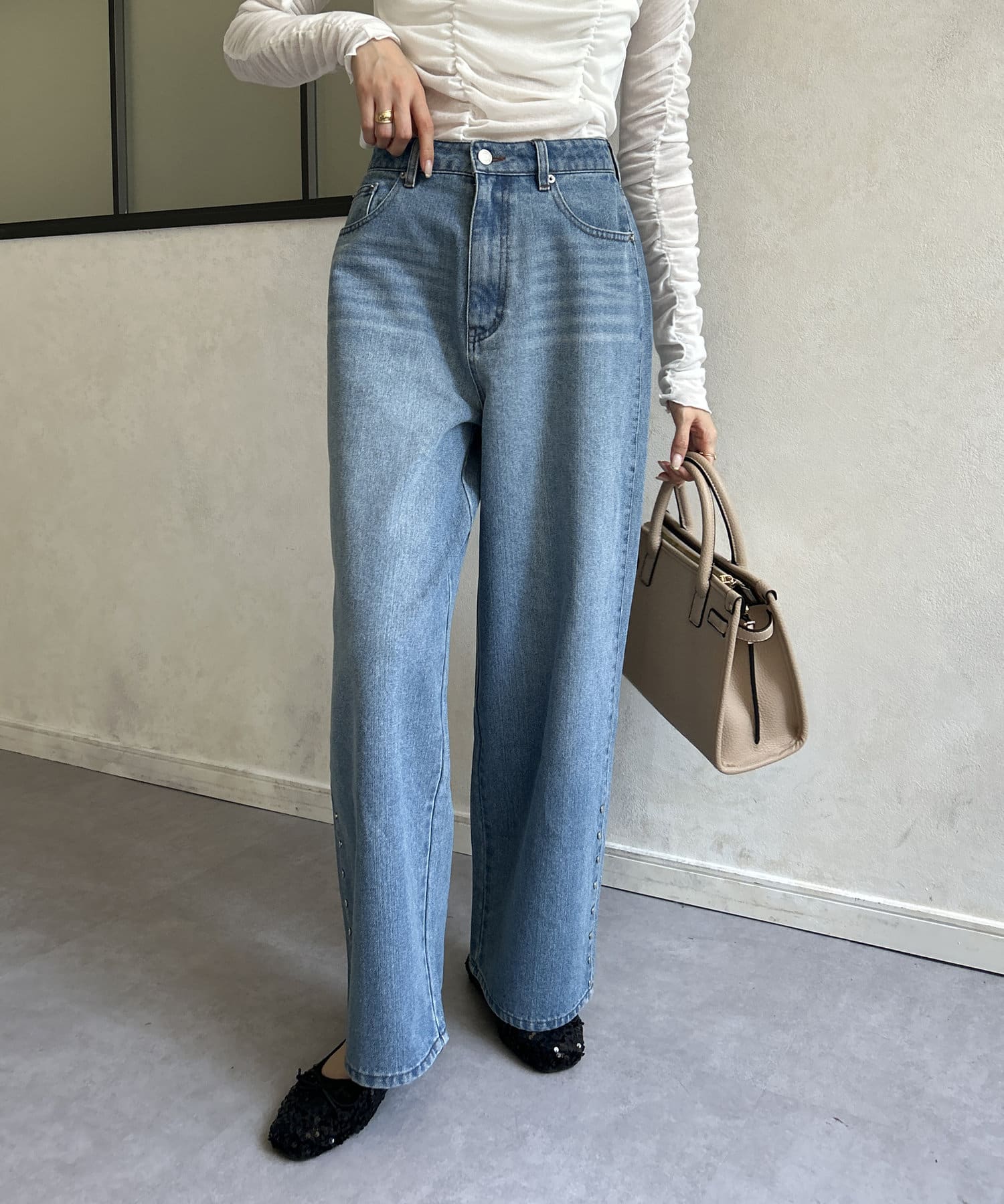 スタッズ付きワイドデニム | Thevon.(ゼヴォン)レディース | PAL CLOSET(パルクローゼット) - パルグループ公式 ...