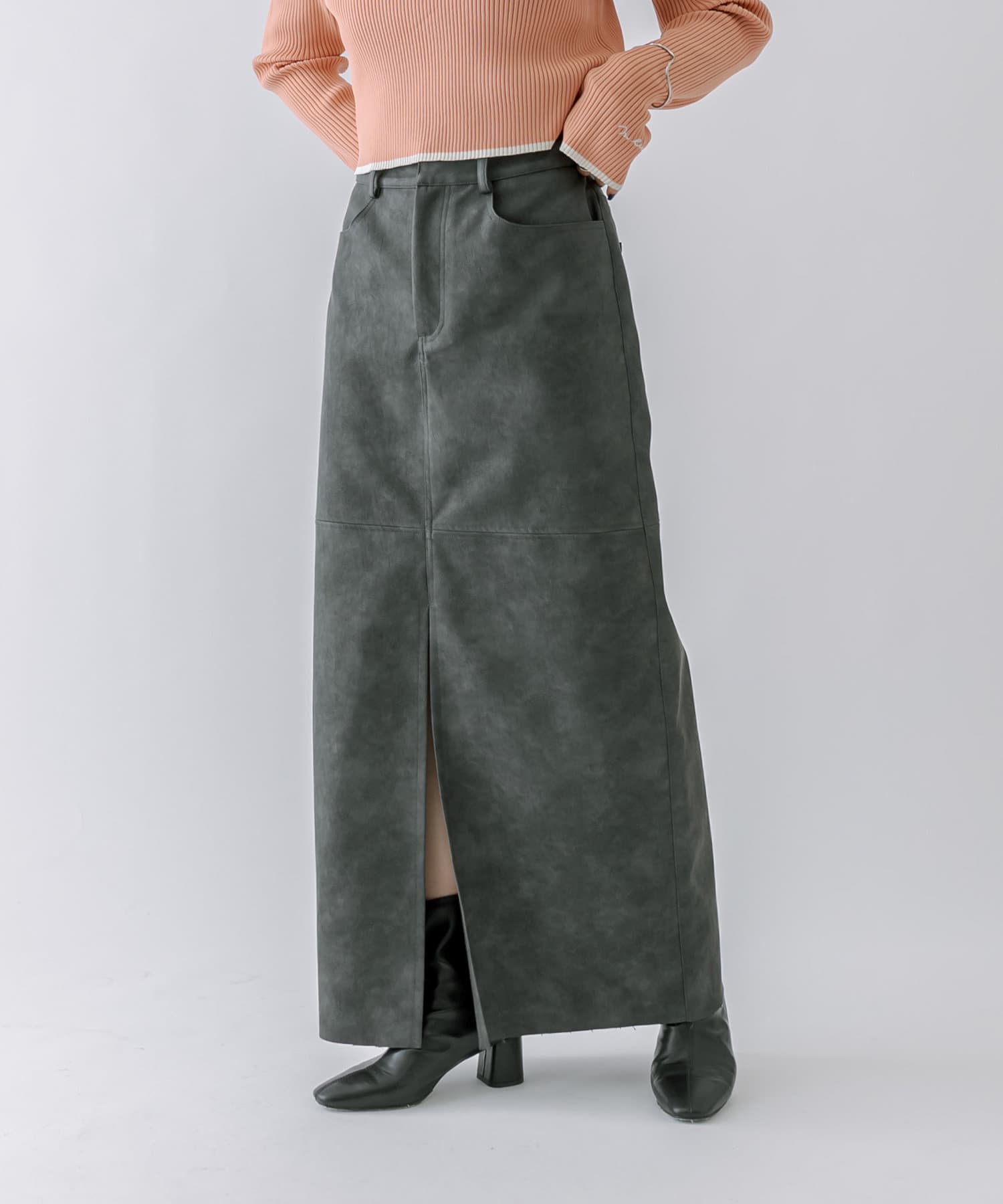 【mystic】フェイクレザースリットスカート | OUTLET(アウトレット)レディース | PAL CLOSET(パルクローゼット ...