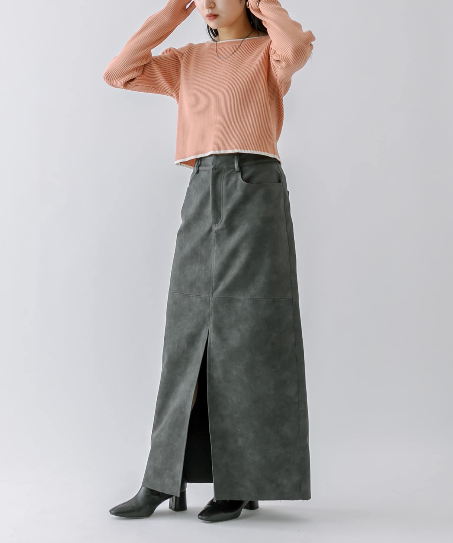 【mystic】フェイクレザースリットスカート | OUTLET(アウトレット)レディース | PAL CLOSET(パルクローゼット ...