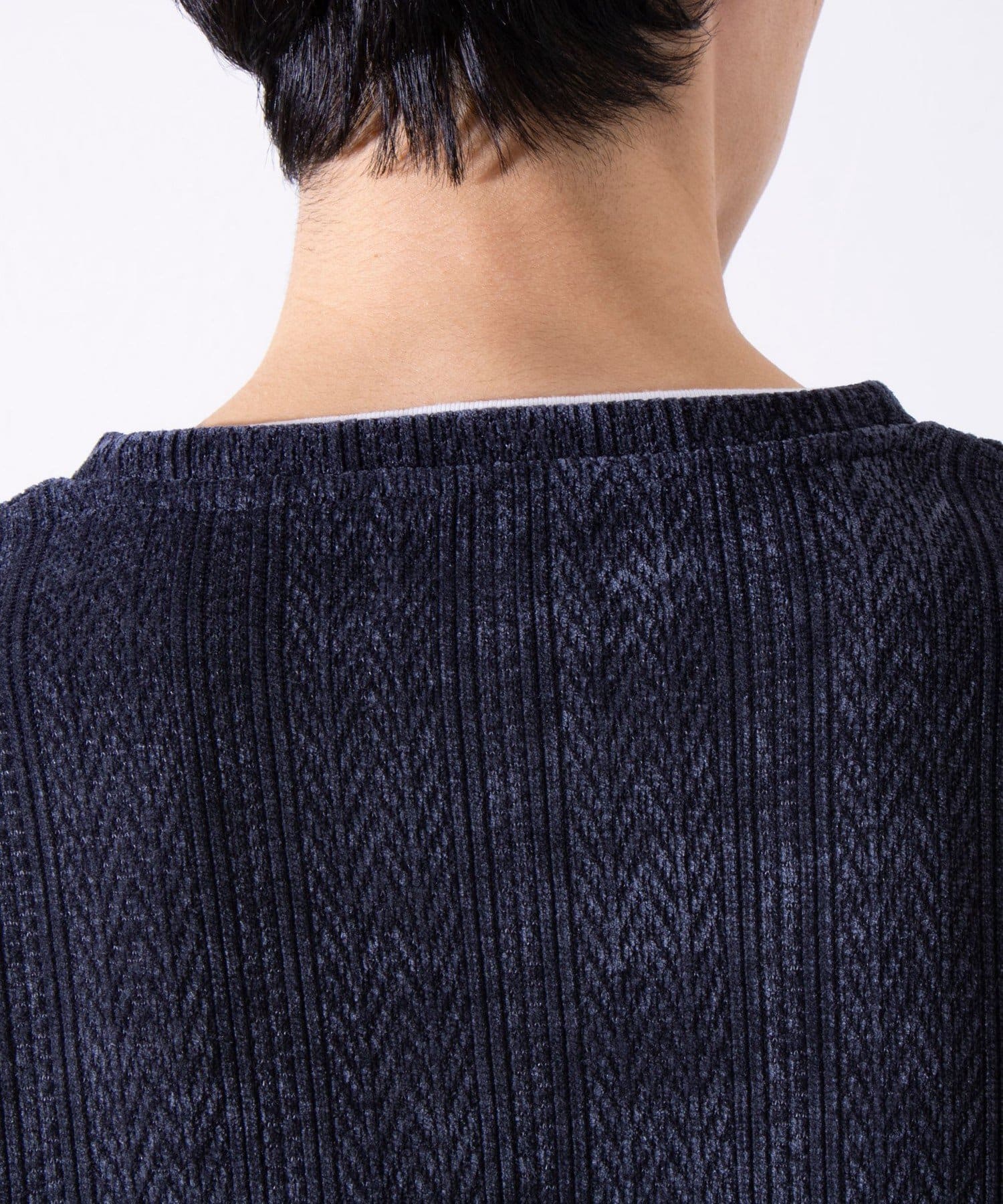 【GLOSTER】シェニールフェイクレイヤード プルオーバー | FREDY & GLOSTER(フレディ アンド グロスター)メンズ ...