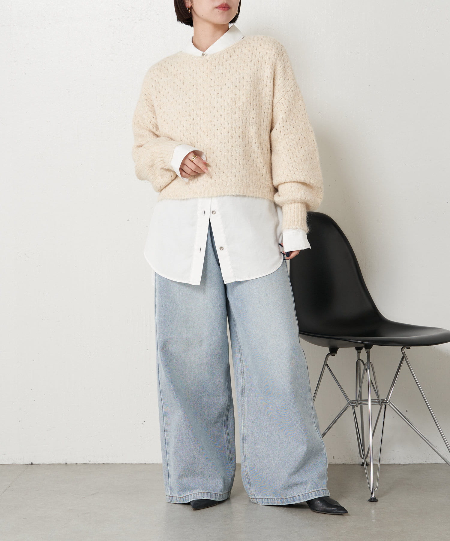 透かし編みショートニット | Jena espace merveilleux(ジェナ エスパスメルヴェイユ)レディース | PAL ...