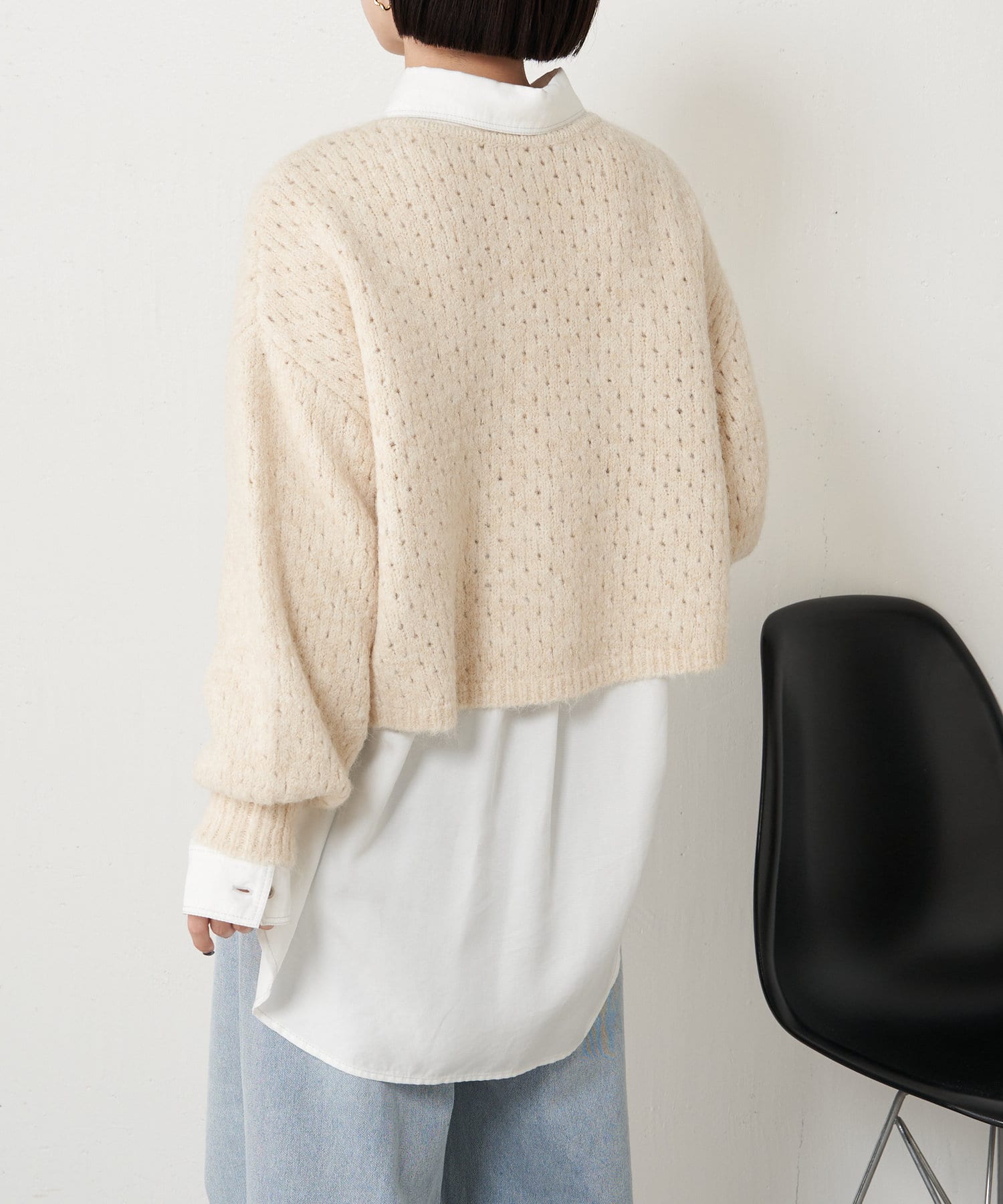 透かし編みショートニット | Jena espace merveilleux(ジェナ エスパスメルヴェイユ)レディース | PAL ...