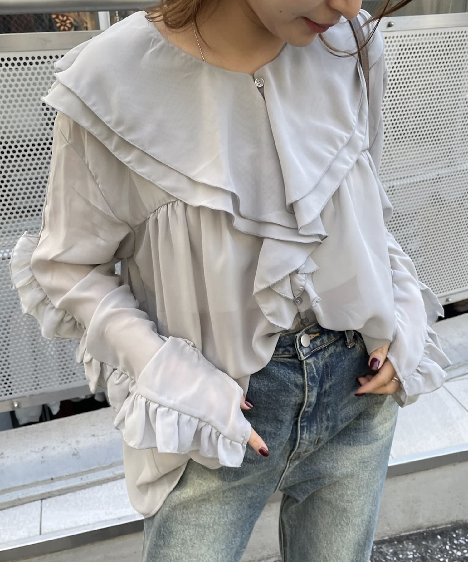 [mline]ラッフルブラウス | mystic(ミスティック)レディース | PAL CLOSET(パルクローゼット) - パルグループ公式 ...